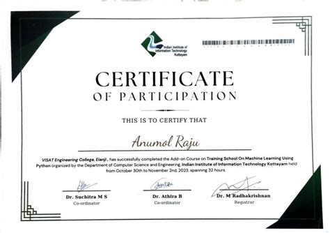 Machinelearning Python Iiitkottayam Continuouslearning Anumol Raju