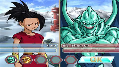 Dbzbt4 Kale Vs Eis Shenron And Nuova Shenron Youtube