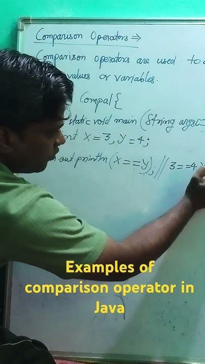 Examples Of Comparison Operator In Java Youtube
