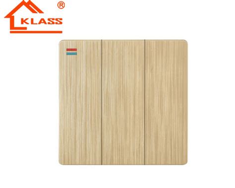 Klass 3 Gang Eletrical Power Wall Light Switch Push Button Switch Electrical Switch And