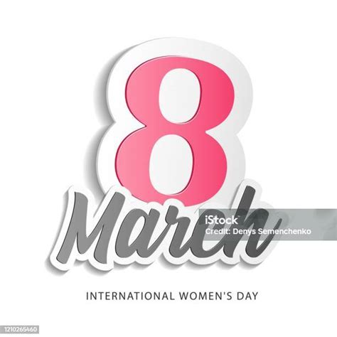 해피 마더스 세계 여성의 날 3월 8일 배너 종이 스티커 레드 화이트 핑크 엽서 사랑 메시지 또는 인사말 카드 템플릿 디자인 광고에 대 한 준비 그림 벡터 0명에 대한 스톡