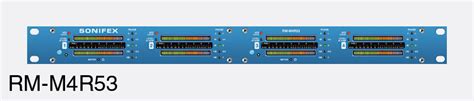 SONIFEX RM M4R53 REFERENCE MONITOR METER LED 53 Segment 4x Stereo Rack Mounting
