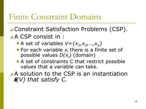 Ppt Introduction To Constraint Programming Definitions And Examples