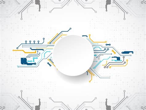 Hi Tech Digital Technology And Engineering Theme Vector Image