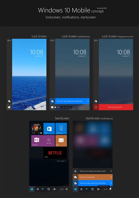 Windows Mobile Concept Features A PC Taskbar And New Notifications