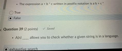 solved the expression a b c written in postfix notation