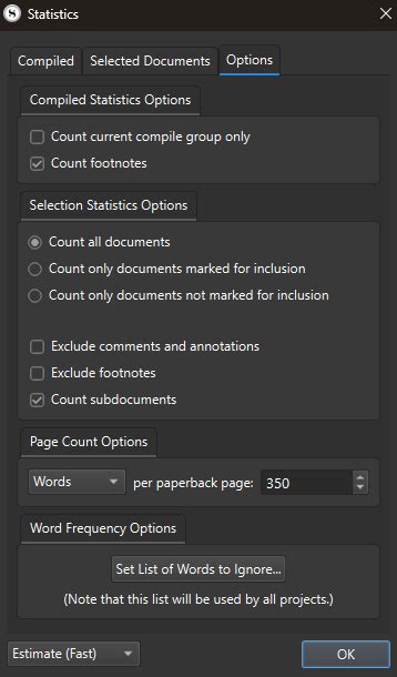 Live Word Count Not Working Anymore Rscrivener
