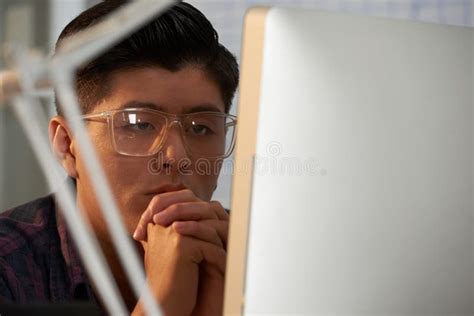 Pensive Young Software Developer Stock Image Image Of Class Education 227997667