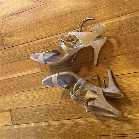 Nude Steve Madden Lace Up Heels Good Condition But Depop