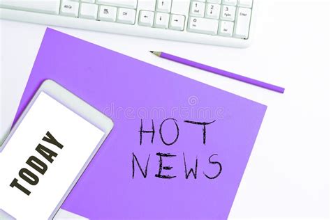 Writing Displaying Text Hot News Business Showcase Subject That