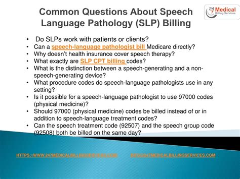 Ppt Common Questions About Speech Language Pathology Slp Billing