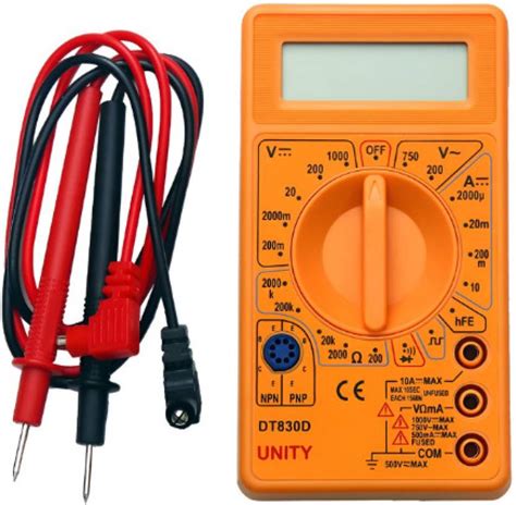 Randd Digital Multimeter Voltage Ampere Ohm Tester Dc Ac Lcd Overload Protection Meter Electronic