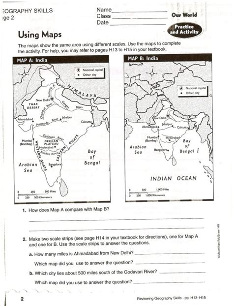 Topographic Map Reading Worksheet Answer Key Db Excel Com