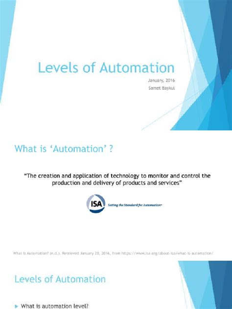Levels Of Automation Pdf