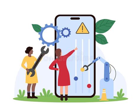 Customization And Improvement Of Mobile App With Ai Help Tiny People Customize Settings Stock