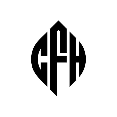 Cfh Circle Letter Logo Design With Circle And Ellipse Shape Cfh