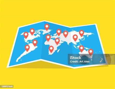 세계 여행지도 글로벌 지도에서 여행 핀 위치 벡터 그림입니다 개념에 대한 스톡 벡터 아트 및 기타 이미지 개념 경제 그래프 Istock