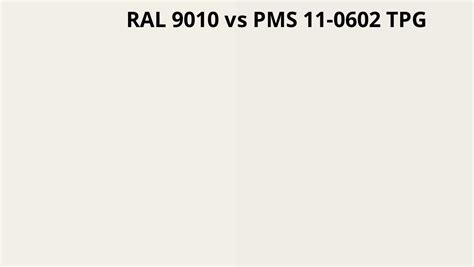 Ral 9010 Vs Pms 11 0602 Tpg Ral Colour Chart Uk