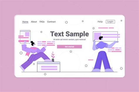 Premium Vector Developers Couple Creating Website Ui Interface Web Application Development