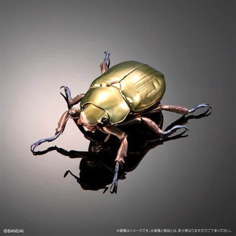 萬代生物大圖鑑Ultimate 白金甲蟲與彩虹鍬形蟲 展示架套組轉蛋 徹底再現閃閃發亮的金屬光澤