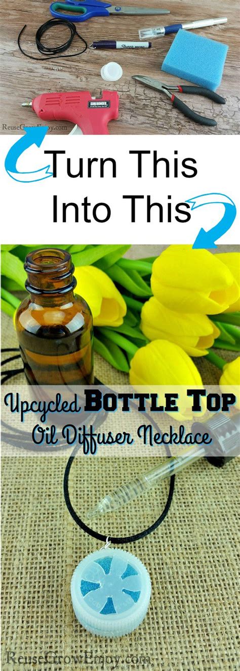 Upcycled Bottle Top Oil Diffuser Necklace