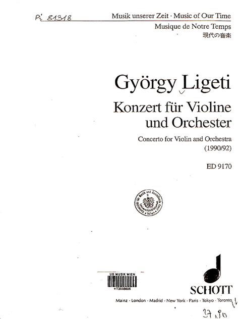 Ligeti Analysis Of Violin Concerto 1993 Pdf