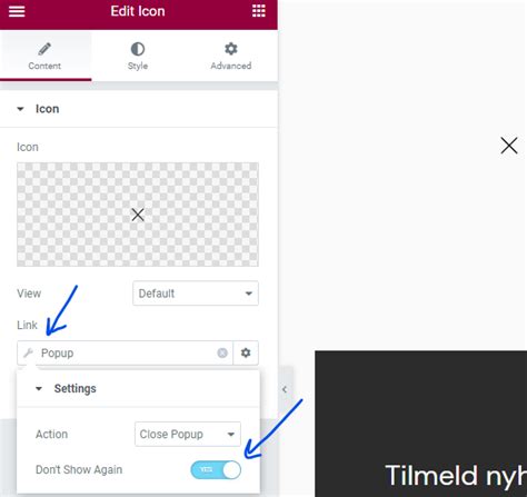 elementor how to avoid showing the same popup on different sites