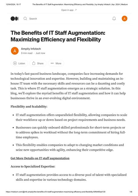 Ppt The Benefits Of It Staff Augmentation Maximizing Efficiency And Flexibility Powerpoint