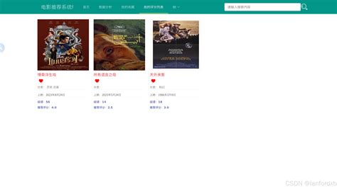 基于 python 的 django 框架开发的电影推荐系统