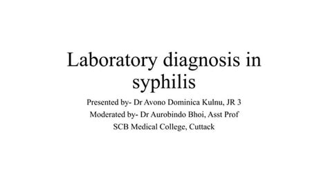 Seminar Lab Dx Syphilis Revisedpptx Lab Diagnosis Of Syphilislab