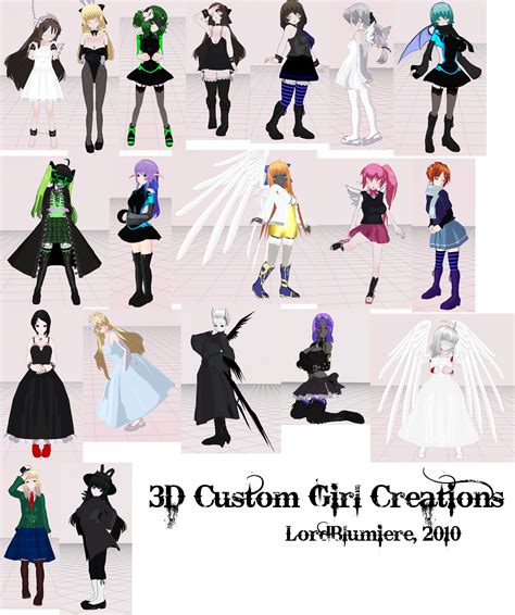 3d Custom Girl Creations By Lordblumiere On Deviantart