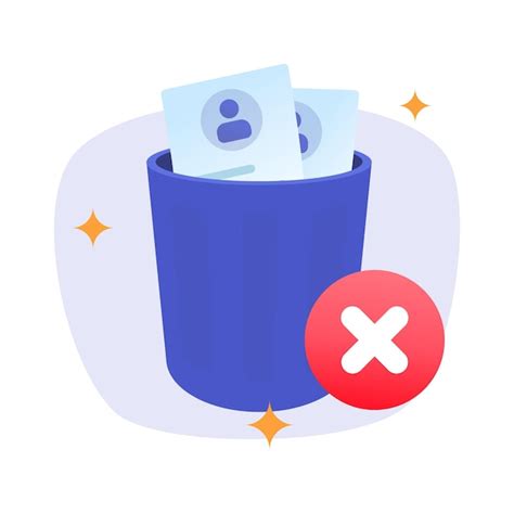 premium vector data deletion failed with the concept of a trash bin