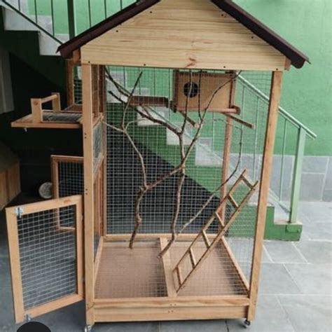 خرید و قیمت قفس چوبی طرح کلبه ای مناسب برای پرندگان زینتی و سنجاب از