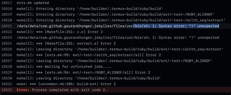 Unable To Compile Ruby With Custom Prefix · Issue 10001 · Termux