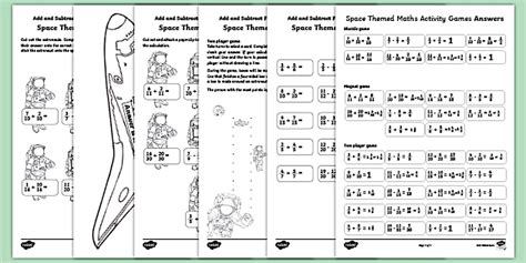 Adding And Subtracting Fractions Math Games Space Games