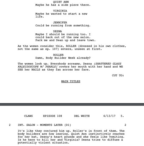 formatting your spec script while social distancing a primer part 17