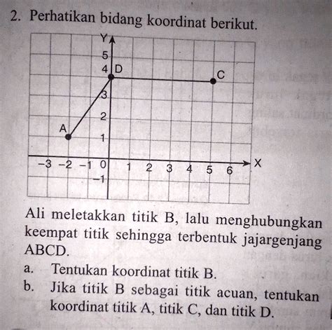 Solved A Tentukan Koordinat Bb Jika Titik B Sebagai Titik Acuan Tentukan Koordinat Titik A