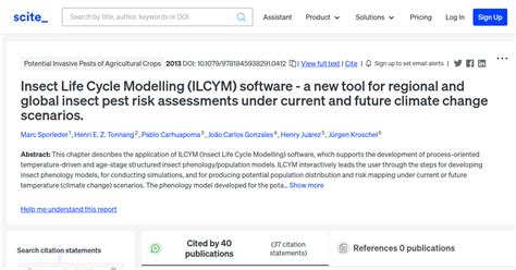 Insect Life Cycle Modelling Ilcym Software A New Tool For Regional And Global Insect Pest