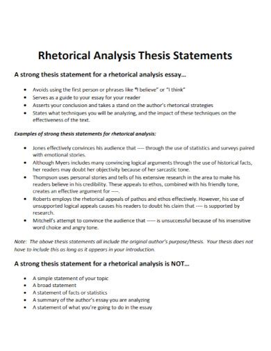 90 Rhetorics Examples