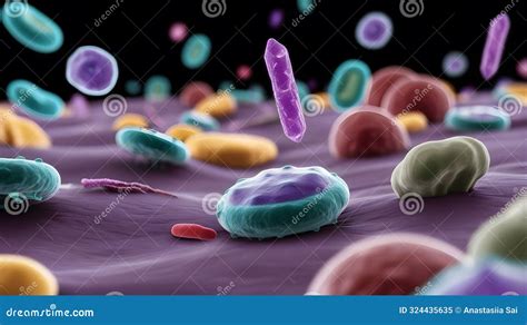 Microbes Under The Microscope Stock Image 310871485