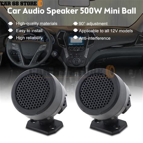 차량용 전원 내장 크로스오버 라우드 스피커 돔 트위터 업라이트 자동차 스피커 신제품 12v 500w 1 쌍