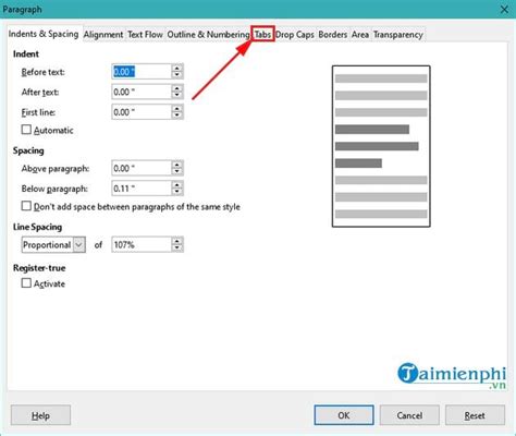 Tab Formatting Techniques In Libreoffice