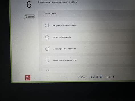 Solved Pyrogens Are Cytokines That Are Capable Ofmultiple