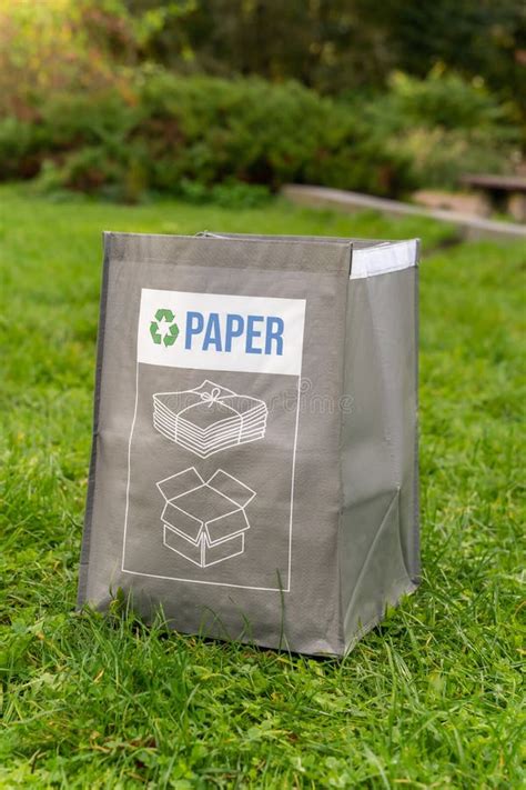 Bag For Sorting Plastic Garbage In Park Stock Image Image Of