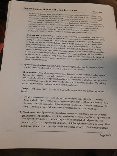 Solved Project Spherocylinder With Junit Tests Part 3