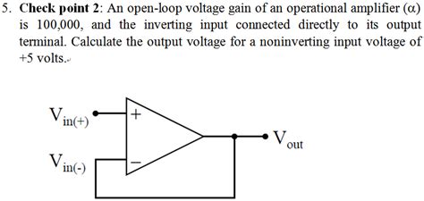 Solved An Open Loop Voltage Gain Of An Operational Amplifier Chegg