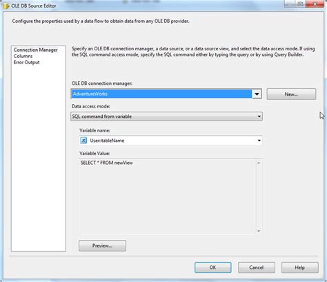 SSIS Data Transform Task From Access To Excel