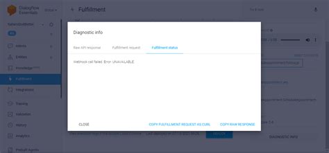 Dialogflow Es Fulfillment Code Error Webhook Call Failed Error