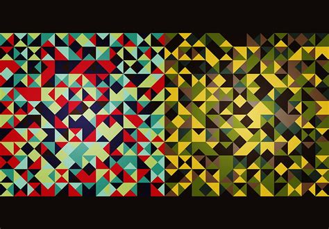 추상 삼각형 패턴 배경 벡터의 집합 Ai Eps Uidownload