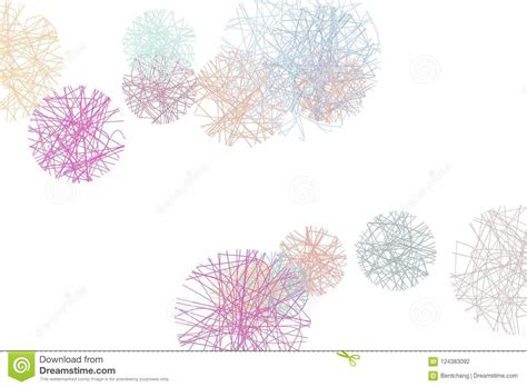 Background Abstract Geometric Messy Random Line Circles Pattern For